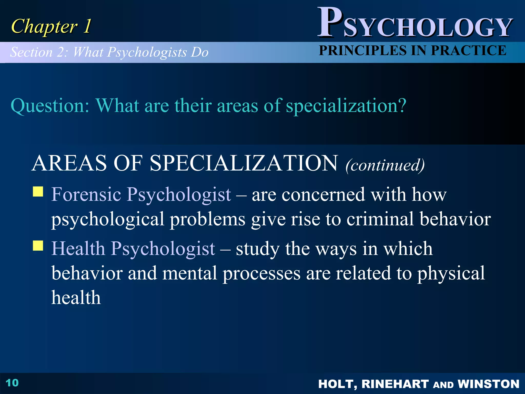 Introduction to psychology | PPT