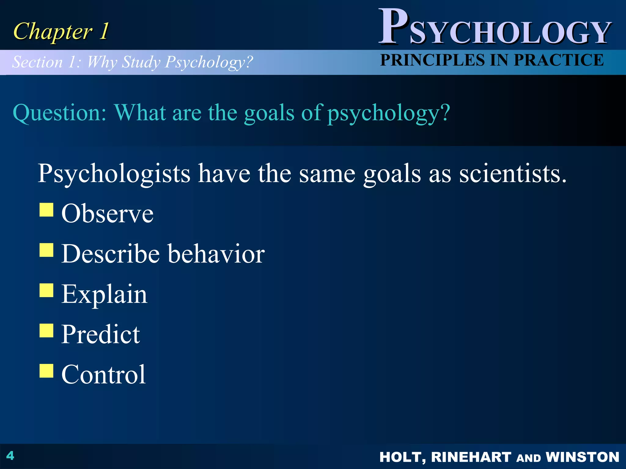 Introduction to psychology | PPT