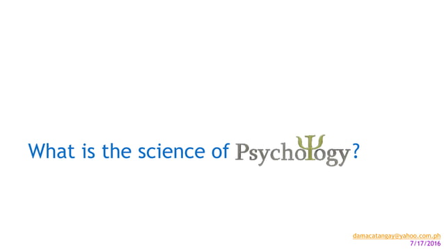 Introduction to Psychology | PPTX | Science