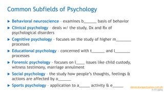 Introduction to Psychology | PPTX