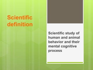 Introduction to psychology | PPT