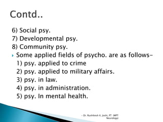 Introduction to psychology & scopes of Psychology | PPTX