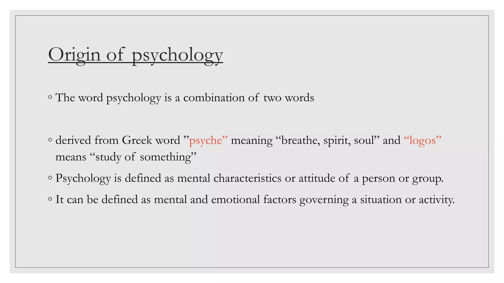 Introduction to psychology | PPTX