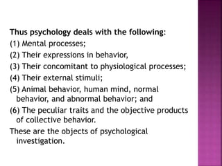 Introduction to psychology | PPTX