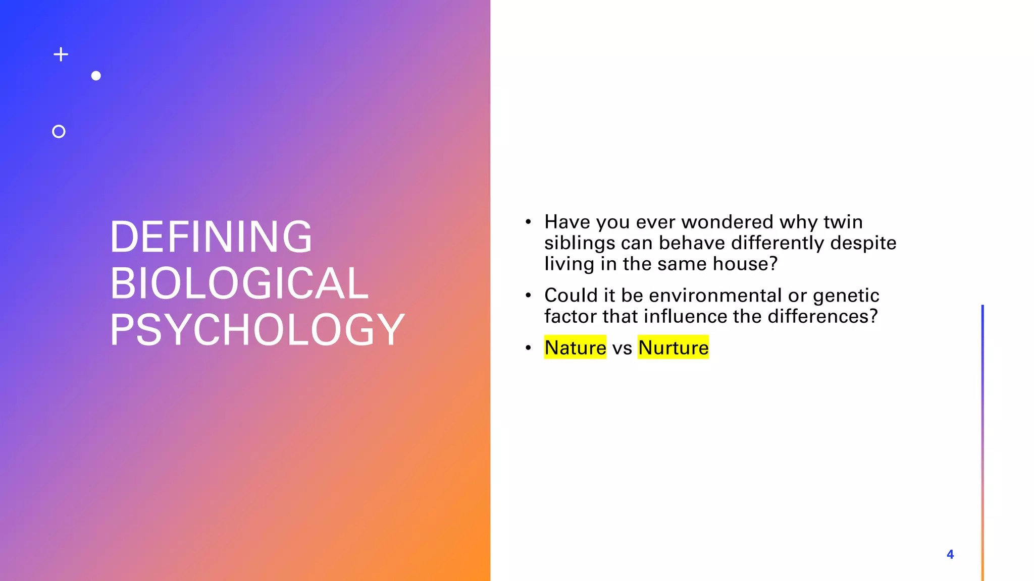 Introduction to Psychology - Topic 2 - Biological Psychology | PPT