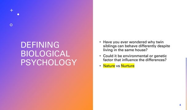Introduction to Psychology - Topic 2 - Biological Psychology | PPT ...
