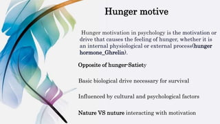 Physiological and psychological motivation | PPT
