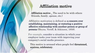 Physiological and psychological motivation | PPT