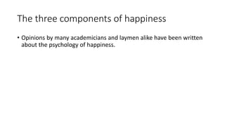 Introduction to psychology of happiness | PPTX