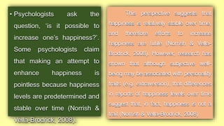 Introduction to psychology of happiness | PPTX