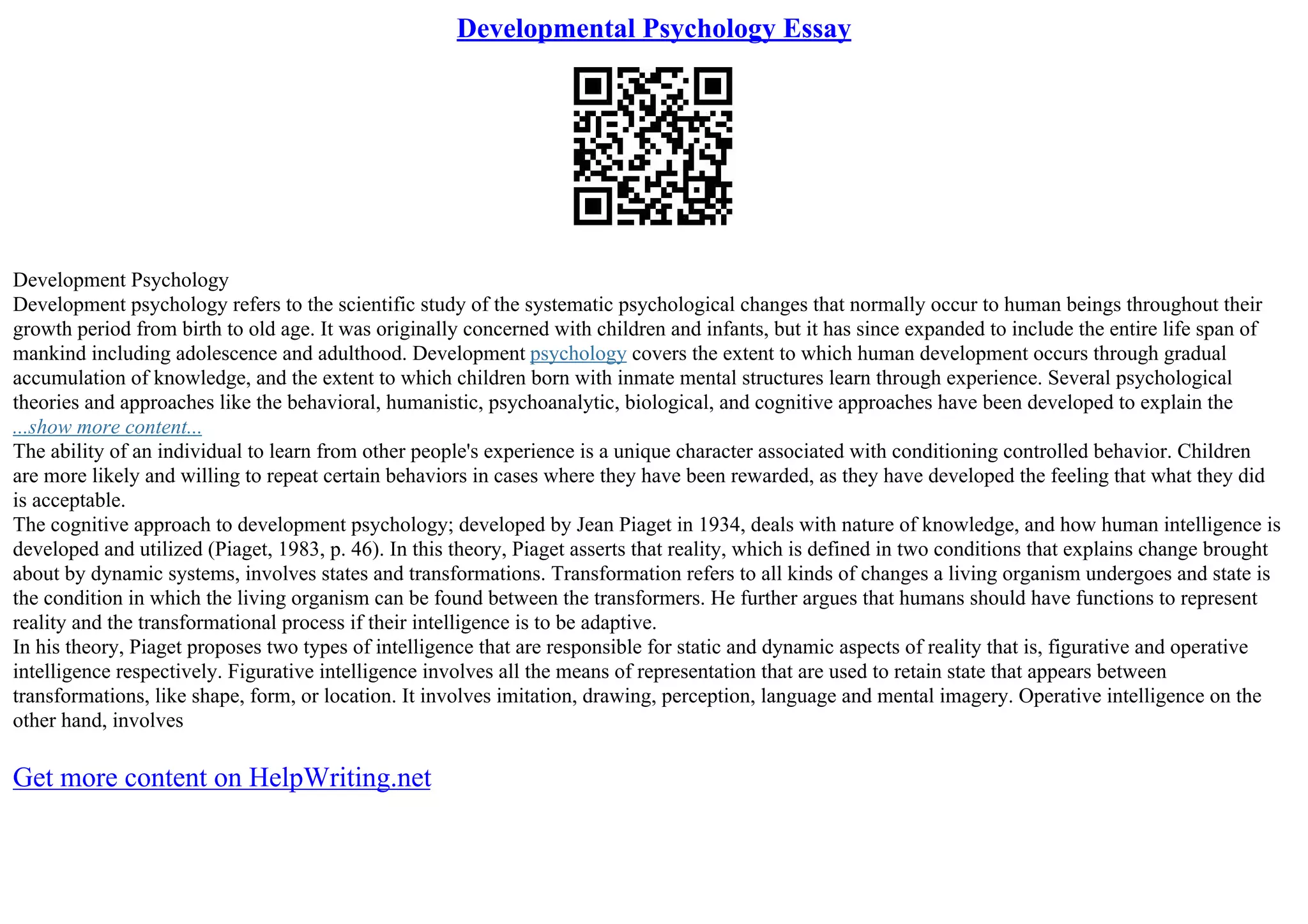 Introduction To Psychology Worksheet Essay | PPT