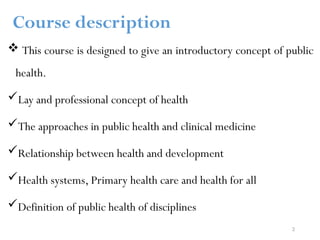 Fundamentals of Public-Health principles pptx | PPTX