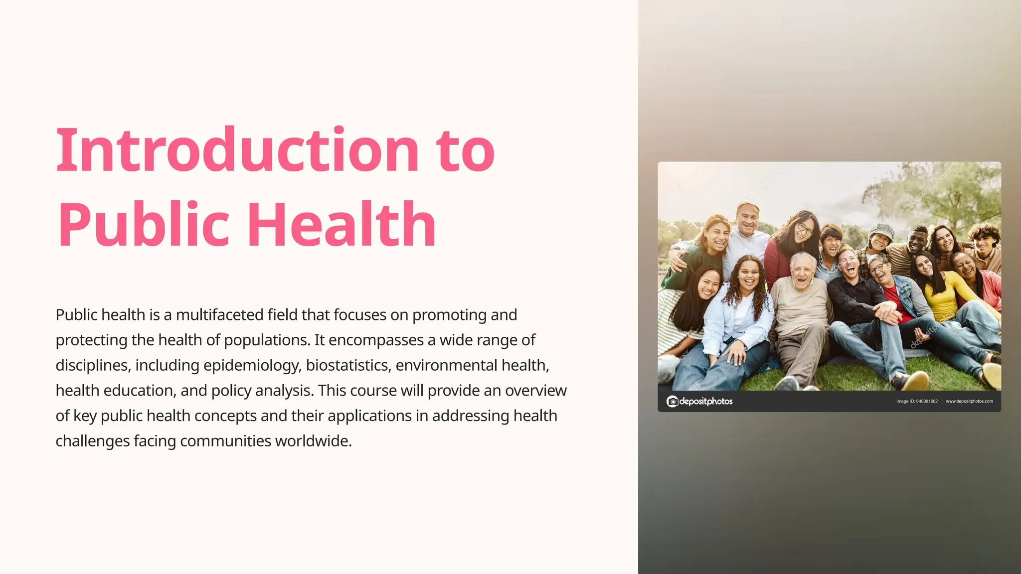 Introduction to Public Health By Thaddeus | PPTX