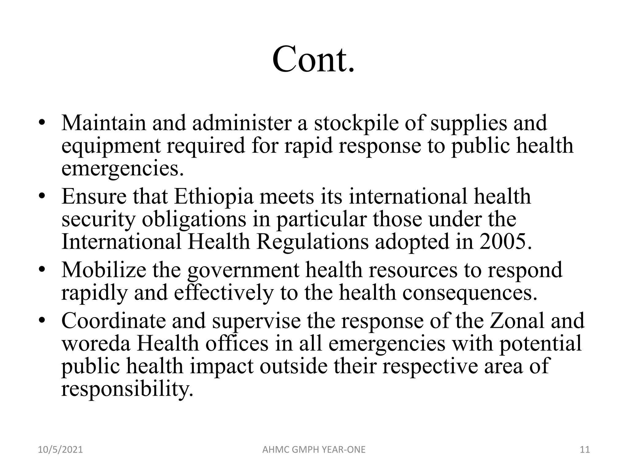 Introduction to public health emergency management | PPTX