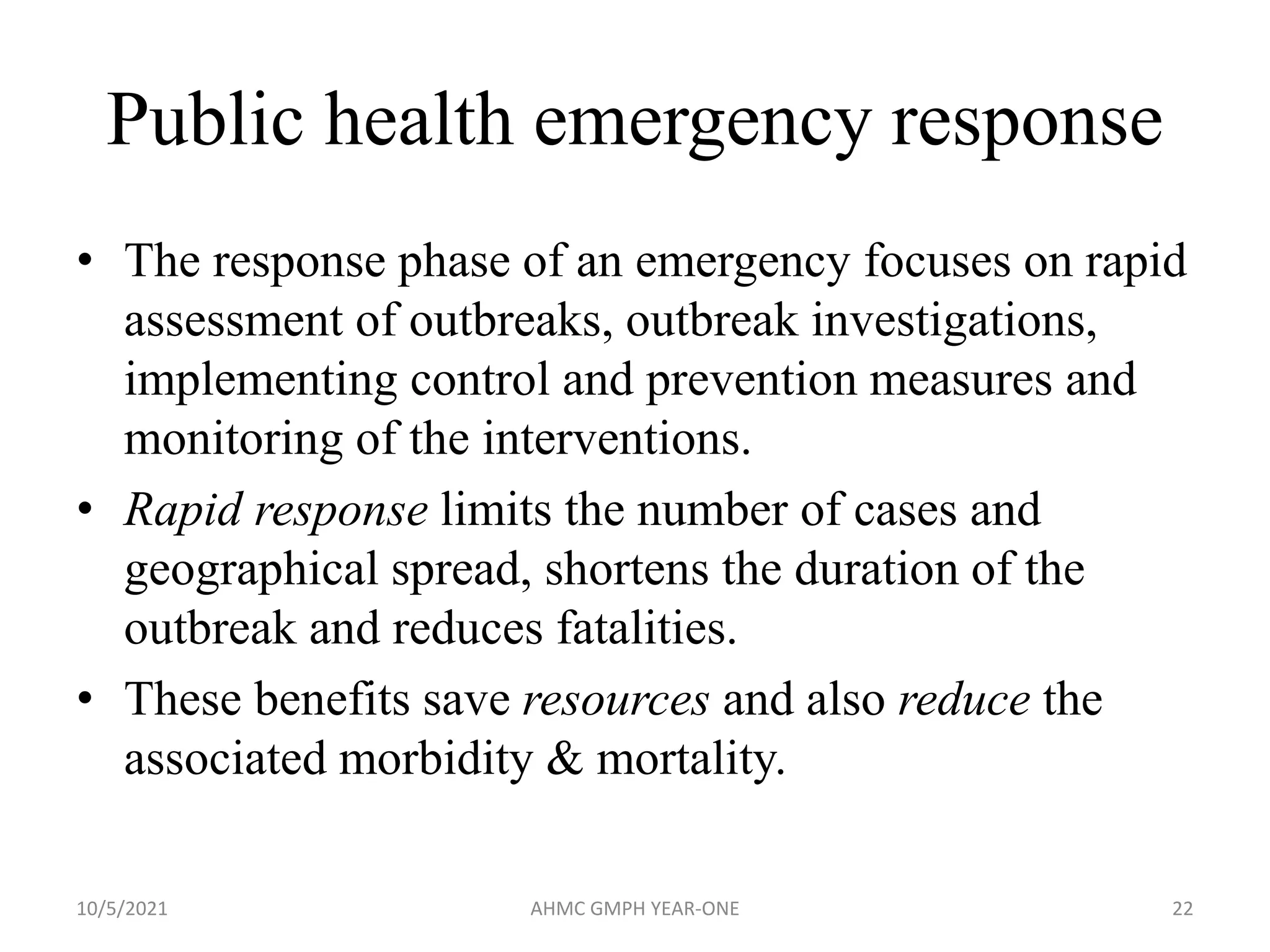Introduction to public health emergency management | PPTX