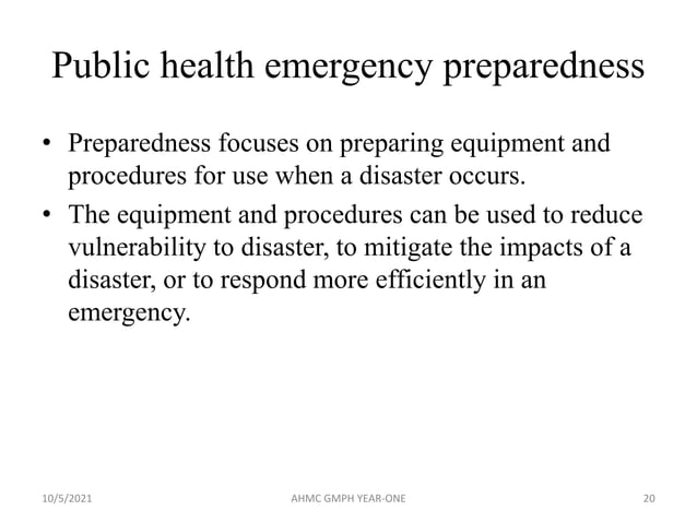 Introduction to public health emergency management | PPTX | Infectious ...