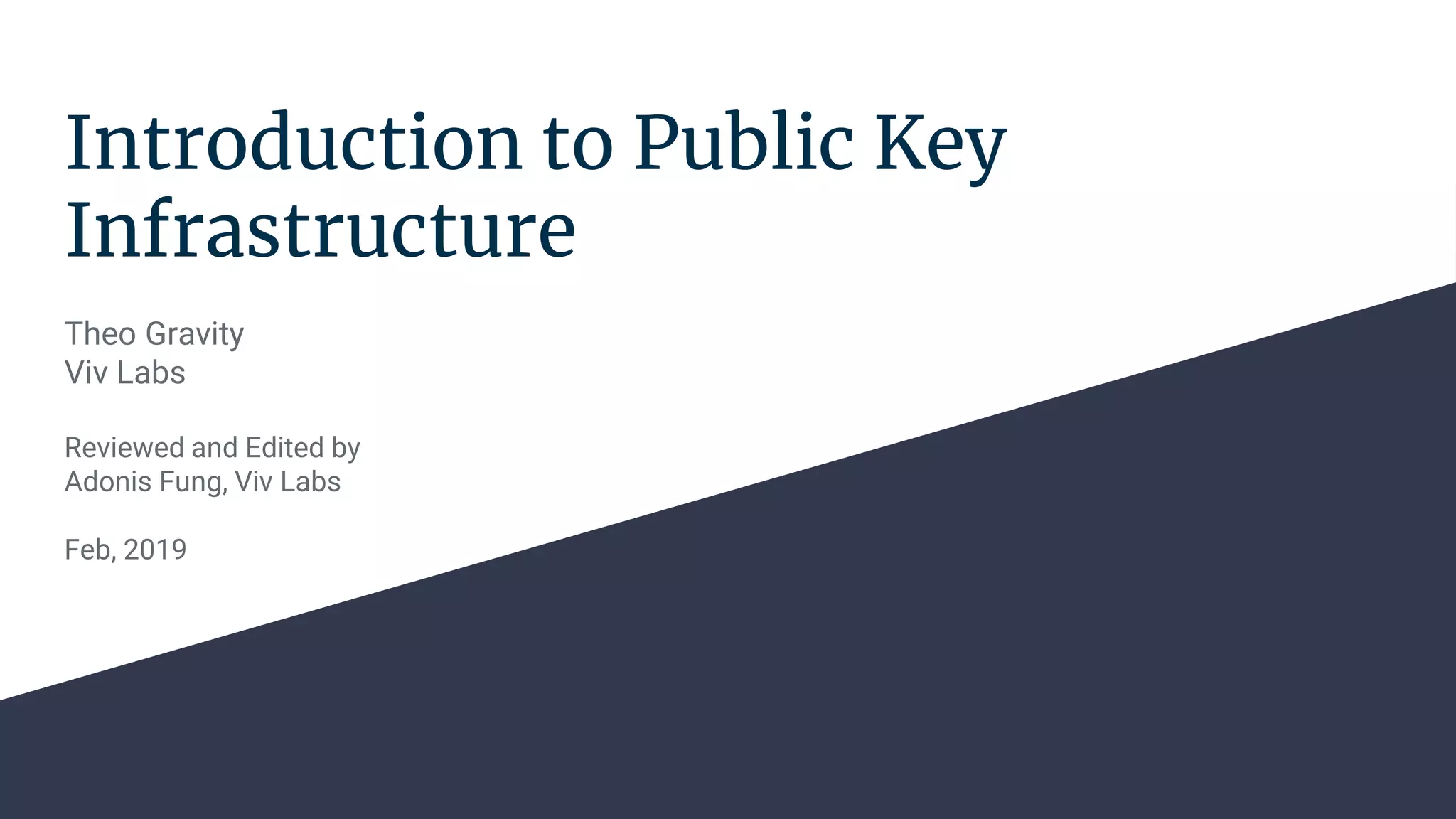 Introduction to Public Key Infrastructure | PPTX