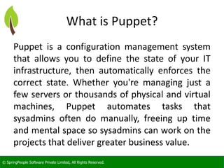 Introduction to Puppet - SpringPeople | PDF