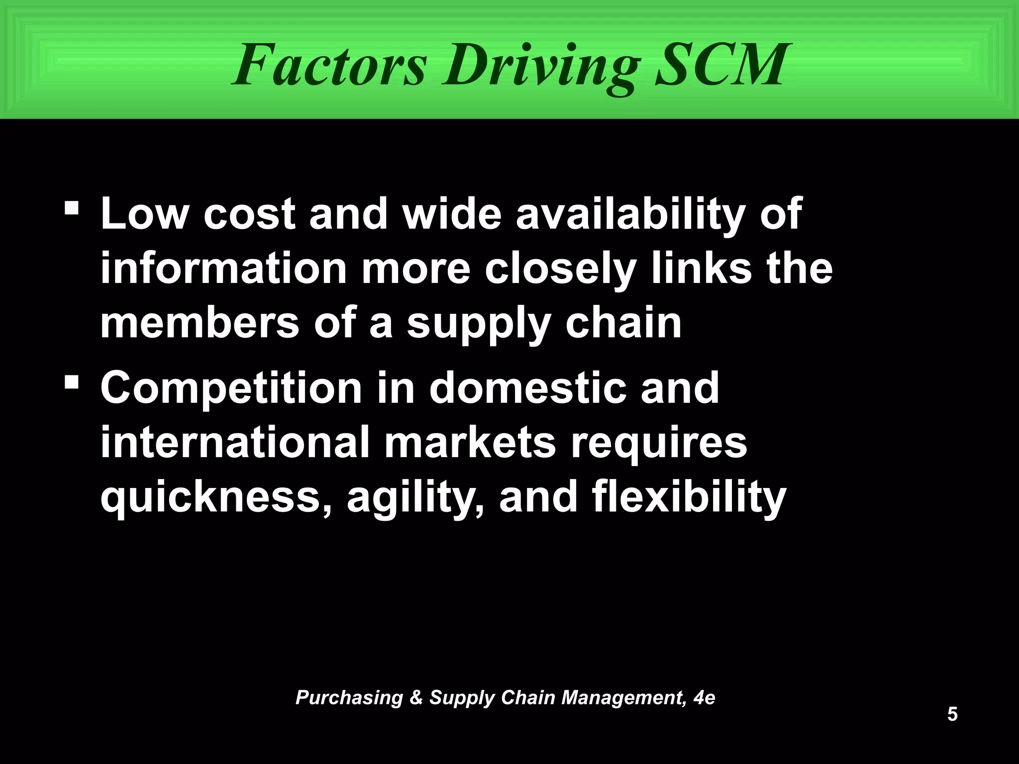 Introduction to purchasing and supply chain management | Factors Driving SCM | Why Purchasing Is ...