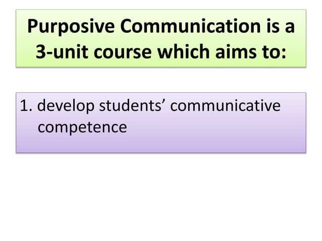 Introduction to purposive communication | PPTX