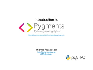Introduction to pygments | PPT