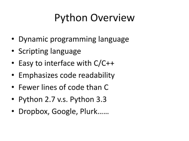 Introduction to Python | PPT