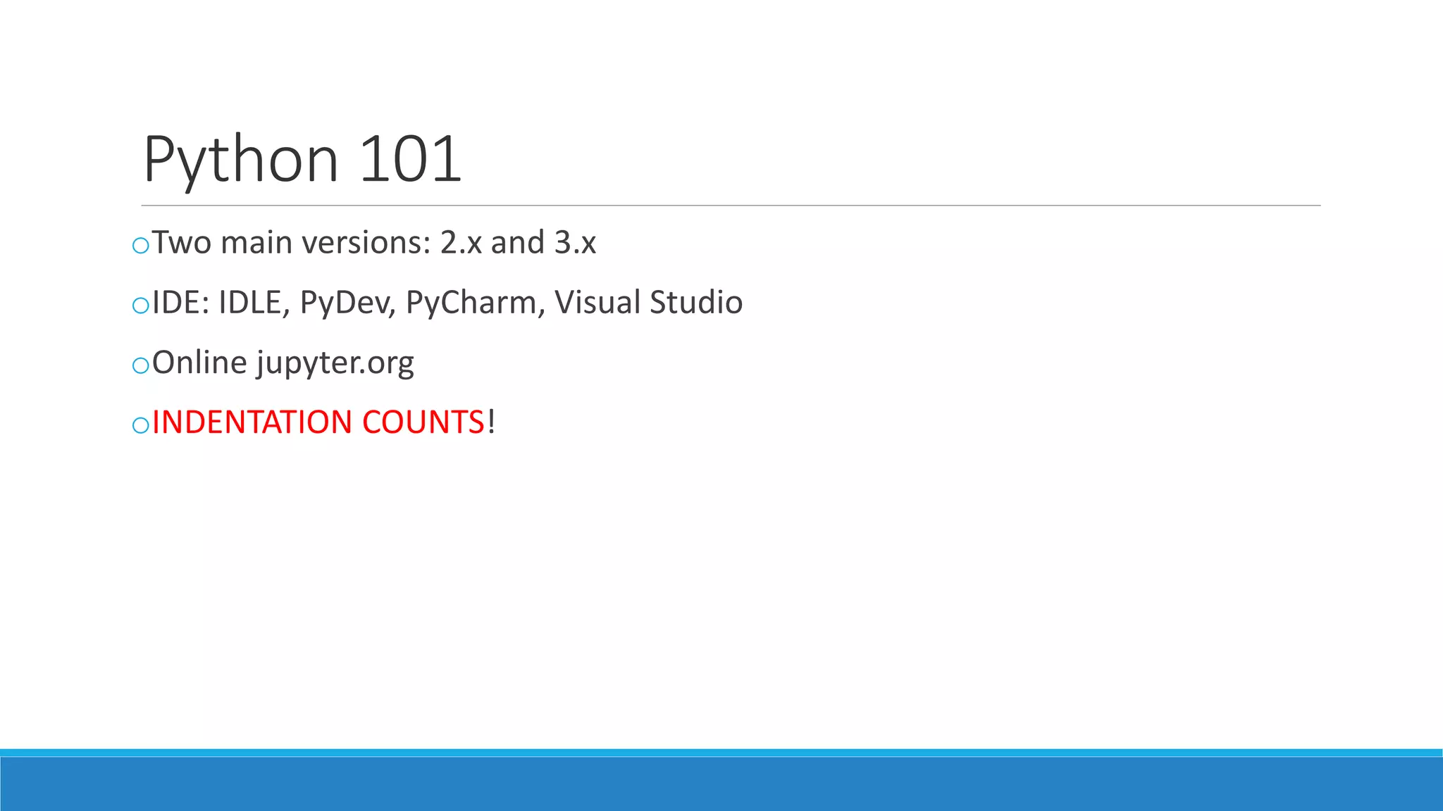 Introduction to Python | PPT