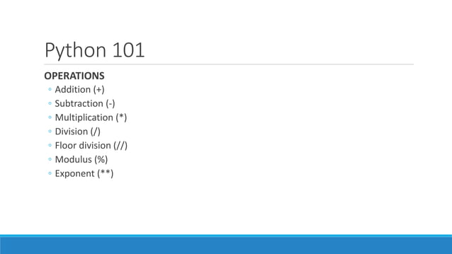 Introduction to Python | PPT