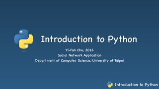 Introduction to python | PDF