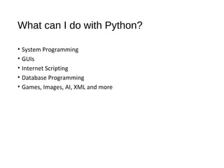 Introduction to python | PPT