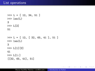 Introduction to python | PPT