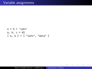 Introduction to python | PPT