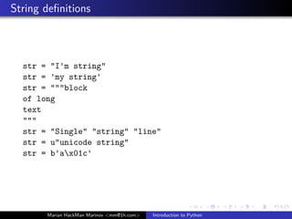 Introduction to python | PPT
