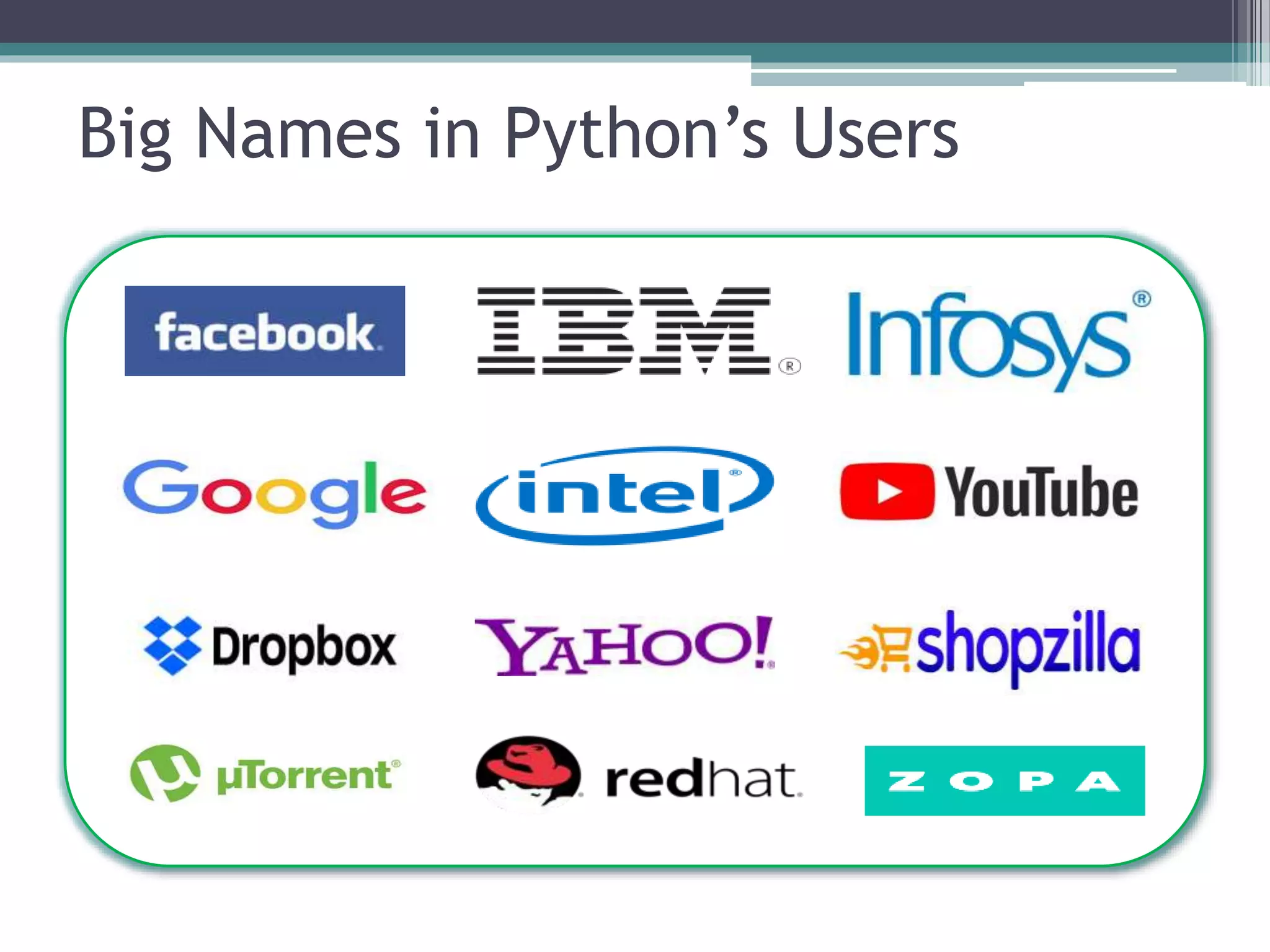 Introduction to python | PPT Introduction to python | PPT