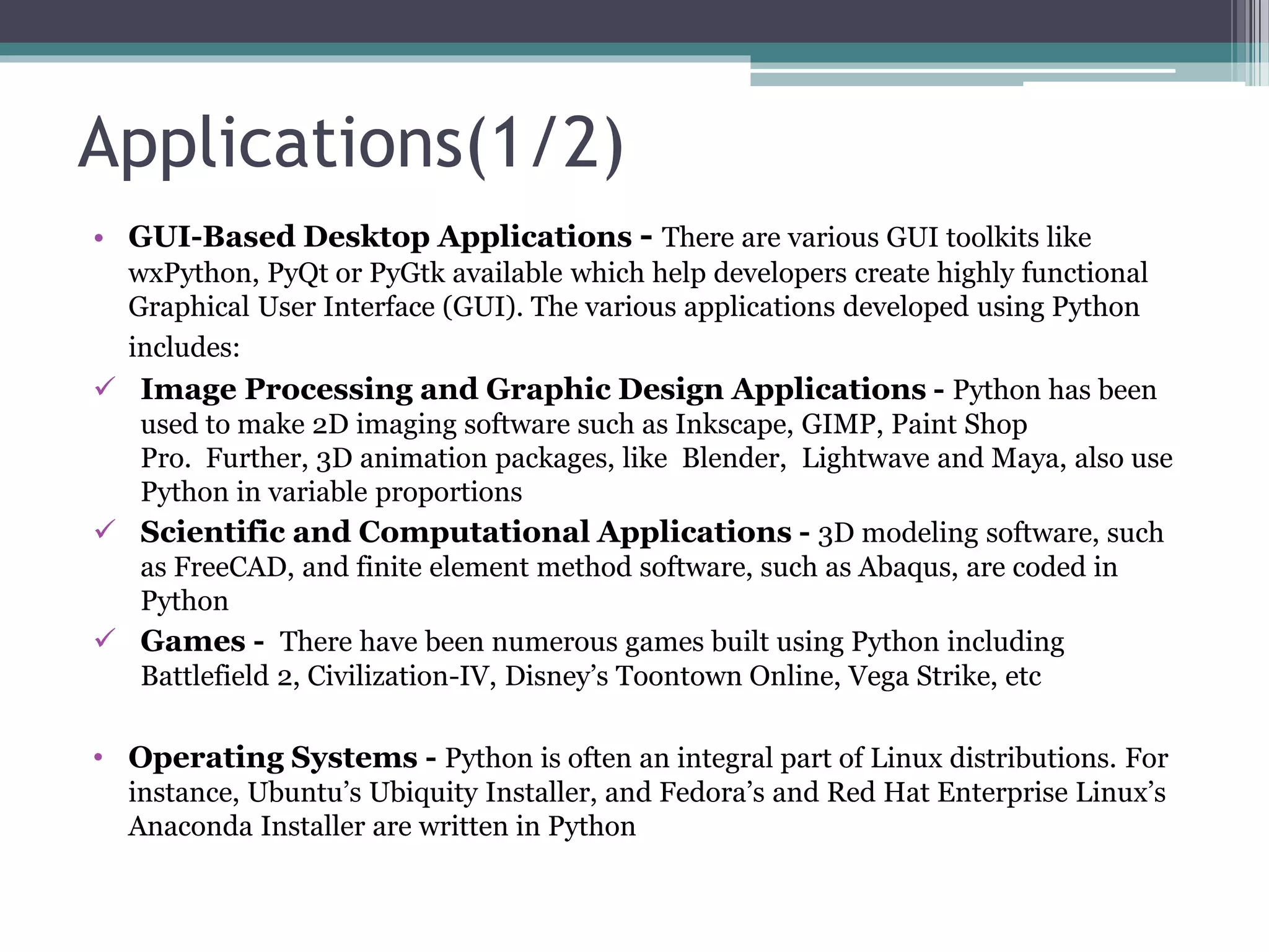 Introduction to python | PPTX