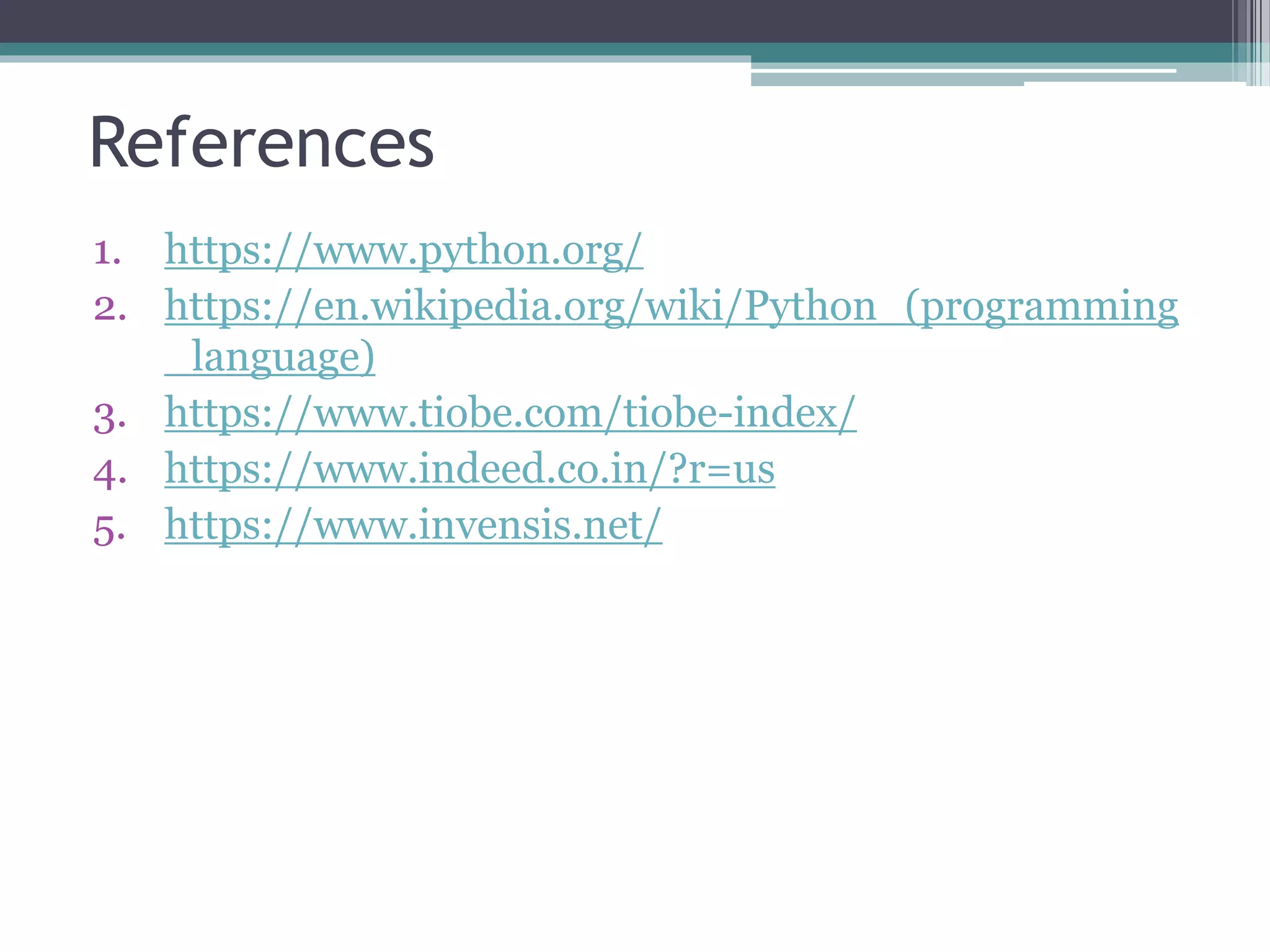 Introduction to python | PPTX