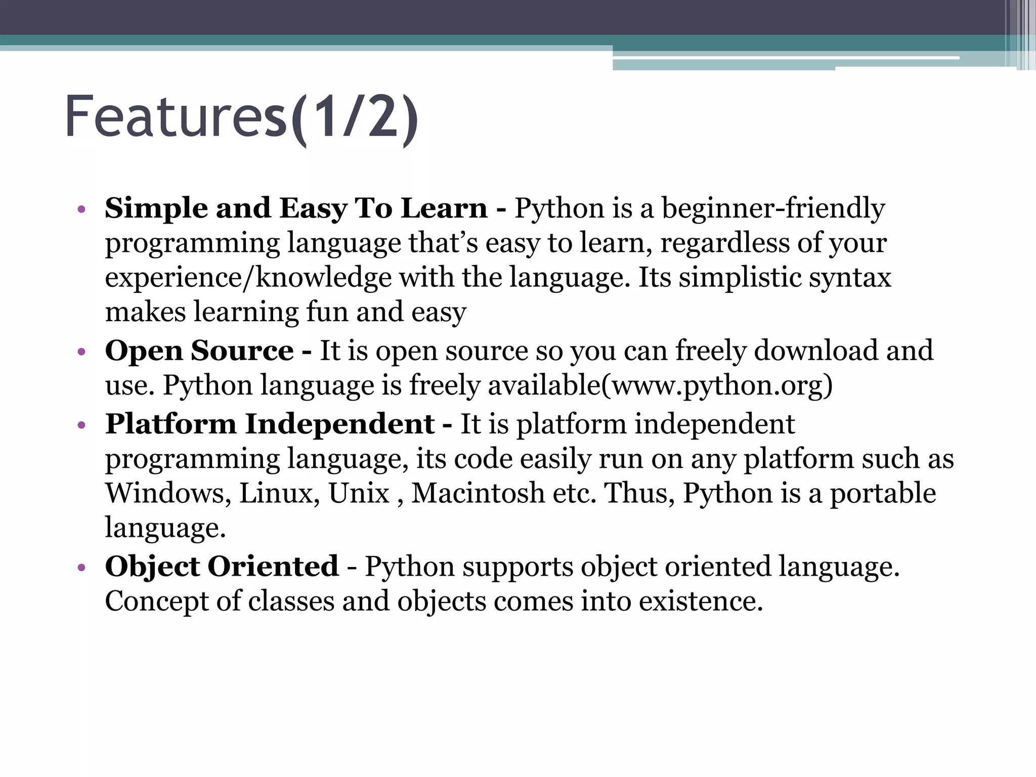 Introduction To Python Pptx Programming Languages Computing