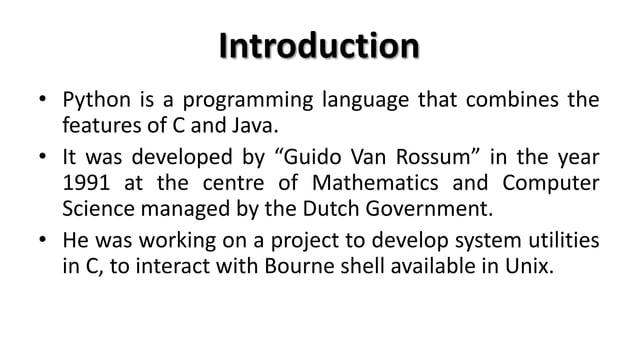 Introduction to python | PDF