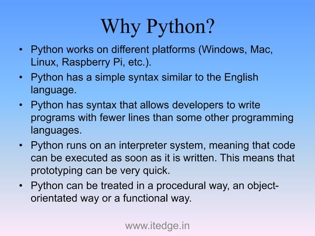 Introduction To Python For Dummies
