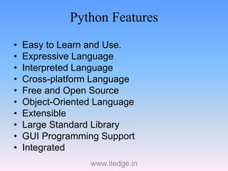 Introduction to python for dummies | PPT