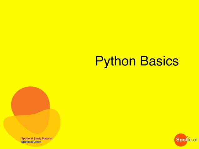 Introduction to Python | PPT