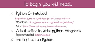 Introduction to python | PPT