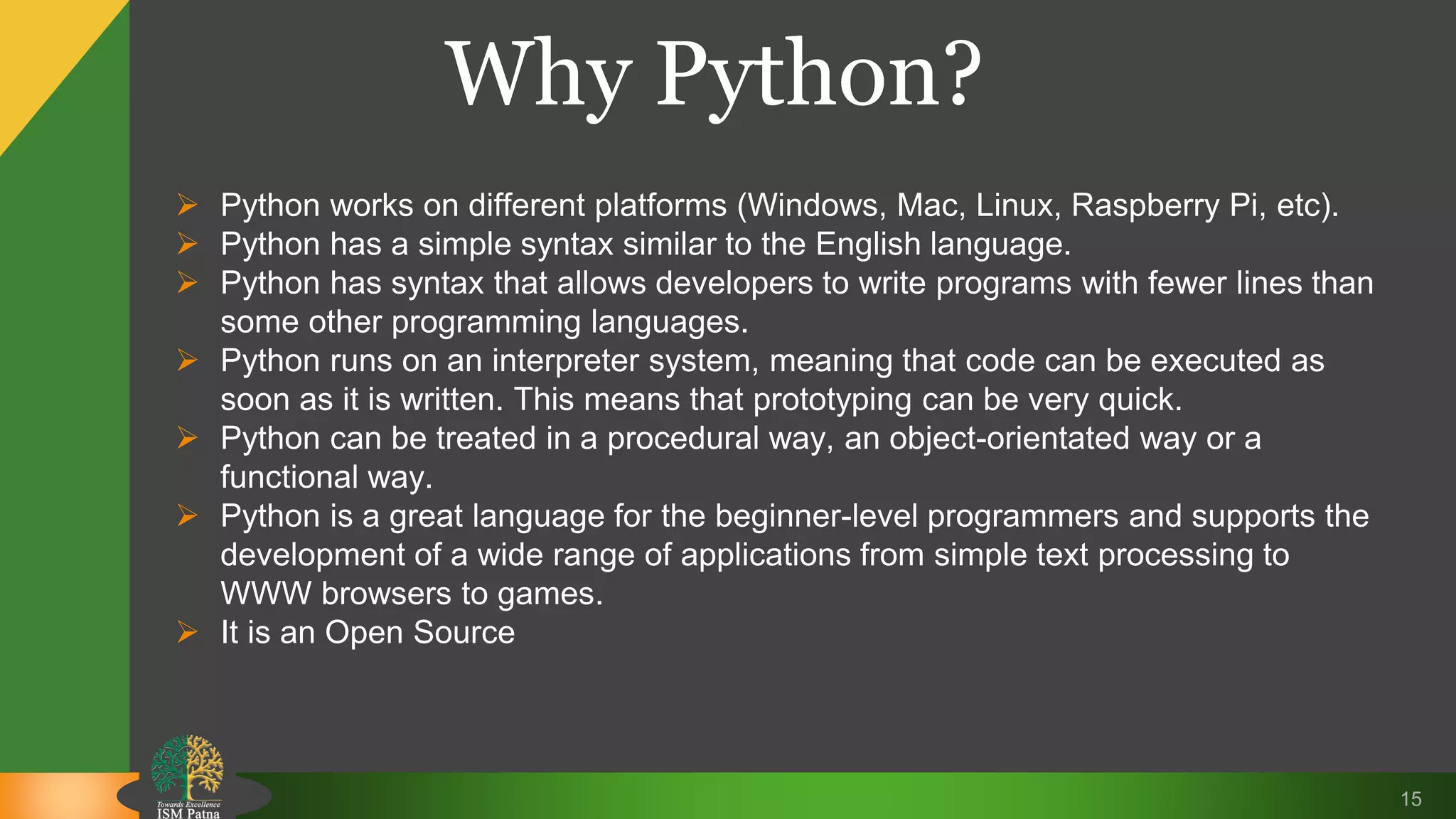 Introduction to python | PPTX