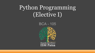 Introduction to python | PPTX