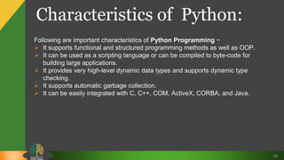 Introduction to python | PPTX