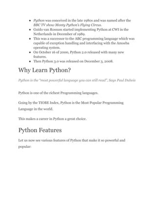 Introduction to Python | PDF