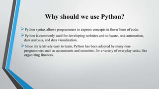INTRODUCTION TO PYTHON PROGRAMMING .pptx