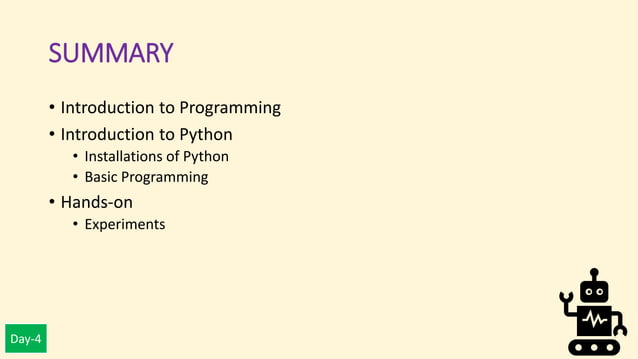 Introduction to python day 4 part 2 | PDF | Programming Languages ...