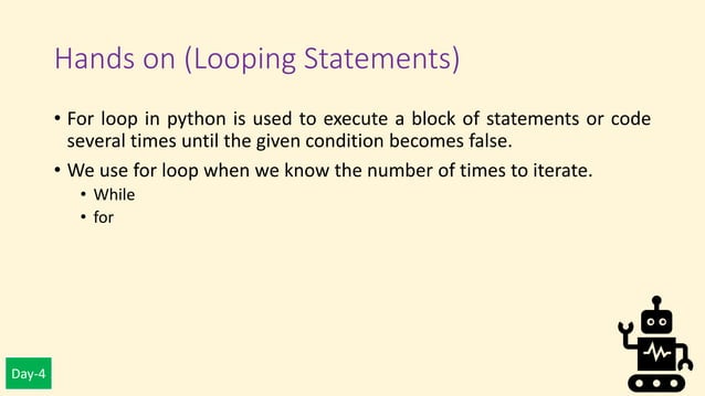 Introduction to python day 4 part 2 | PDF | Programming Languages ...