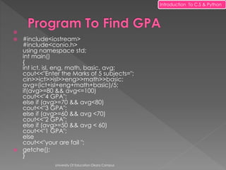 Introduction to Python | PPT